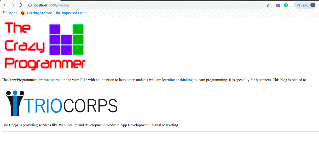Django Getting Data From Postgresql And Showing It To Template